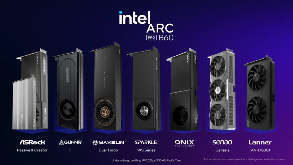 Intel presents the Arc PRO B50 and B60 boards: up to 48 GB of GDDR6 ...