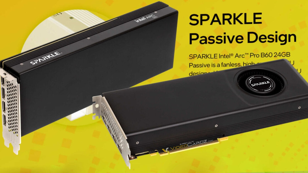 Sparkle prepares three versions of the Arc Pro B60: one with fans, one ...