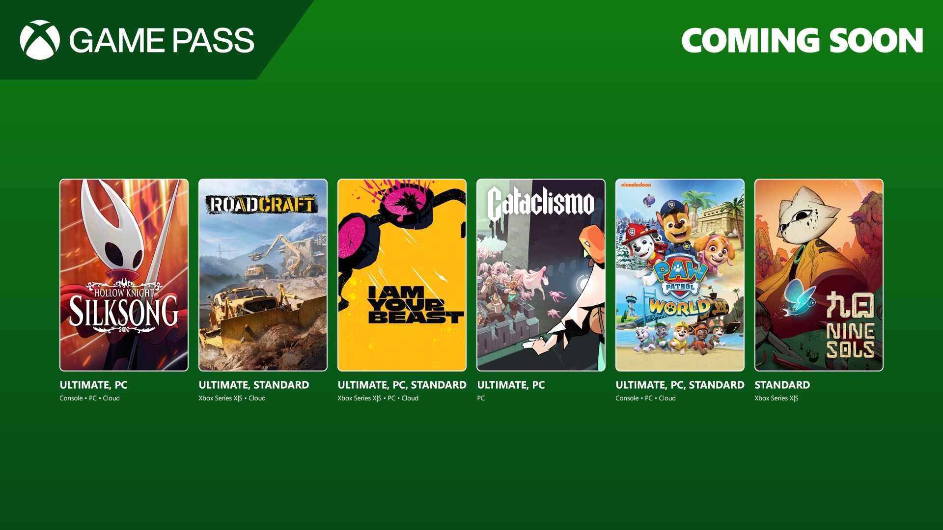 Xbox Game Pass: Hollow Knight Silksong, RoadCraft e altri giochi in ...