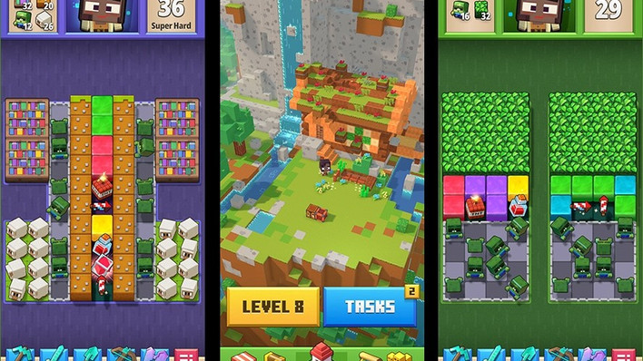 Minecraft Blast, un nouveau jeu mobile développé par King et Mojang, a ...