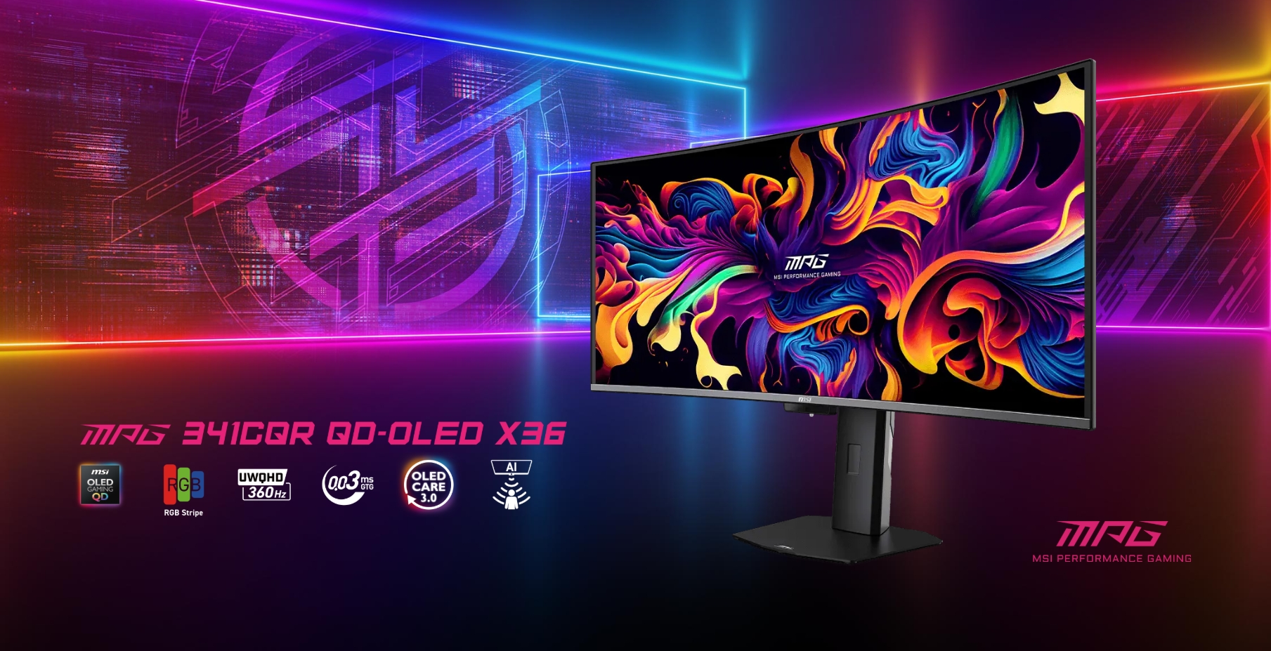 MSI presenta el monitor MPG 321CQR QD-OLED X36 de 360 Hz - IG News