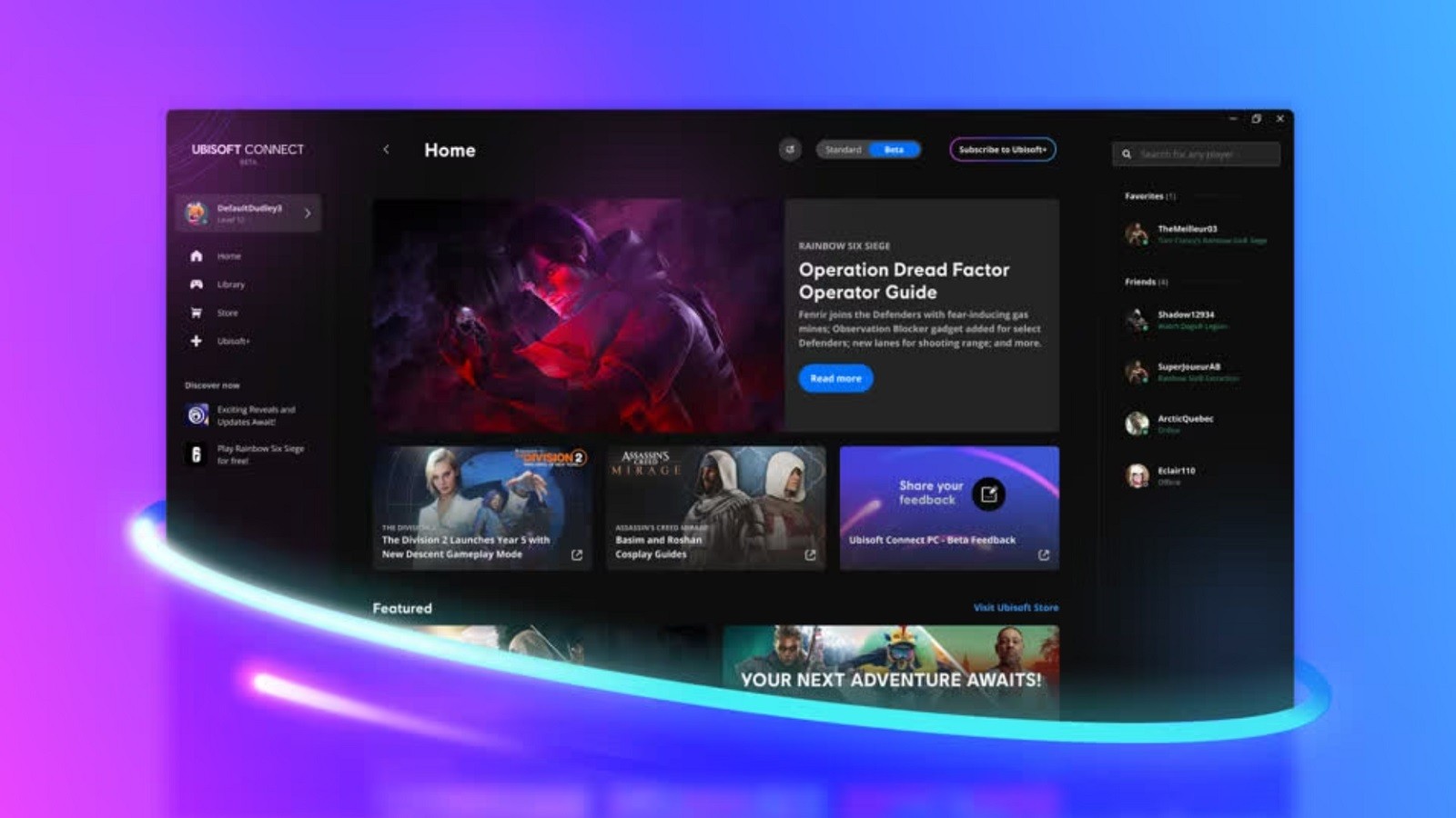 Ubisoft Connect, el launcher de PC de la compañía, cambia de look este ...