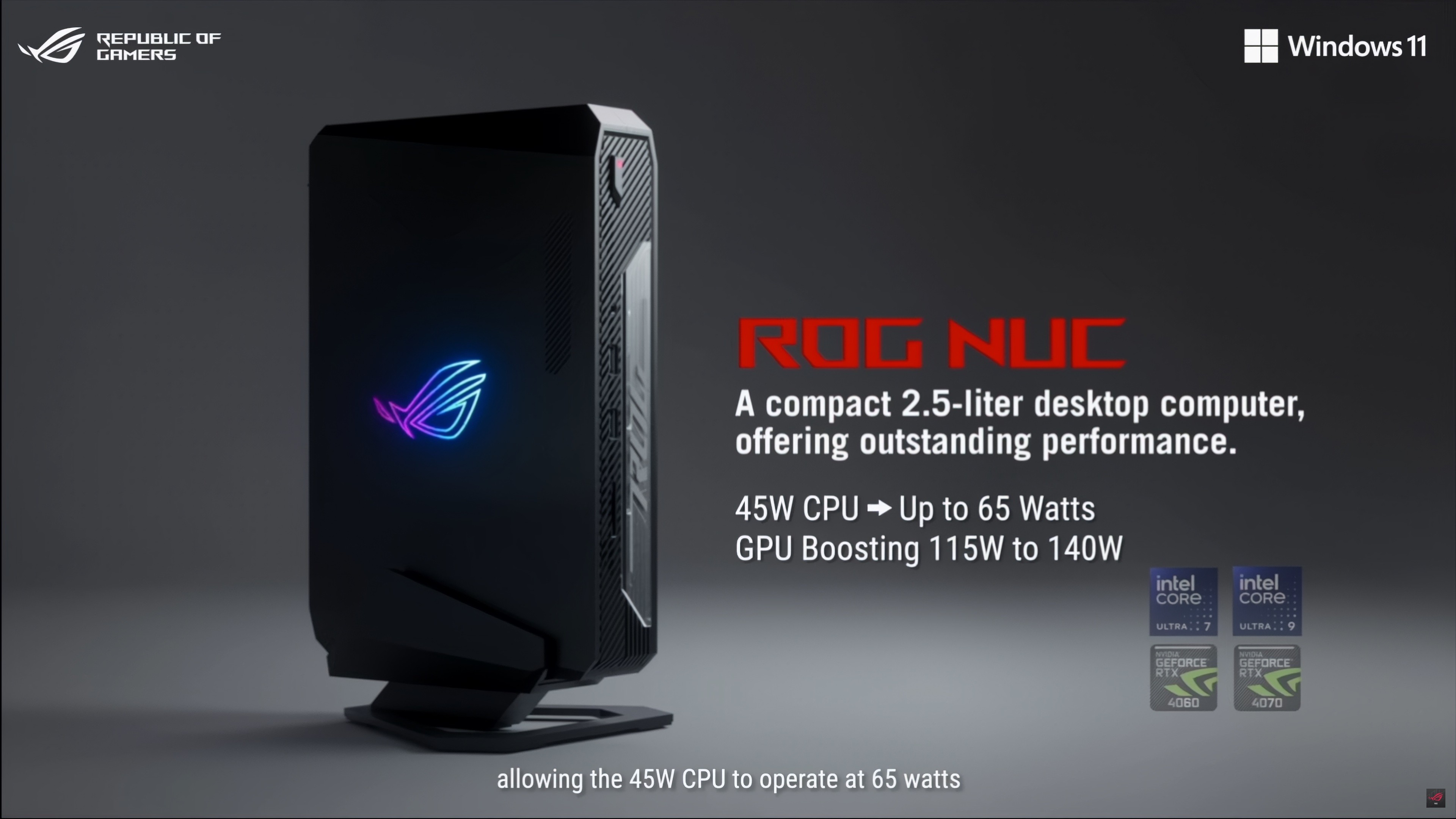 Asus presenta su mini PC ROG NUC equipado con un procesador Intel Core ...