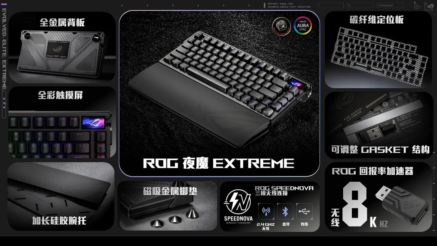 ASUS presenta el ratón ROG Harpe Ace Extreme y el teclado ROG Azoth ...