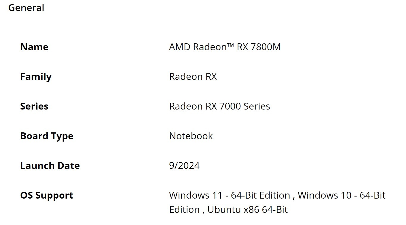 AMD lanza la gráfica Radeon RX 7800M de 12 GB de VRAM para portátiles ...