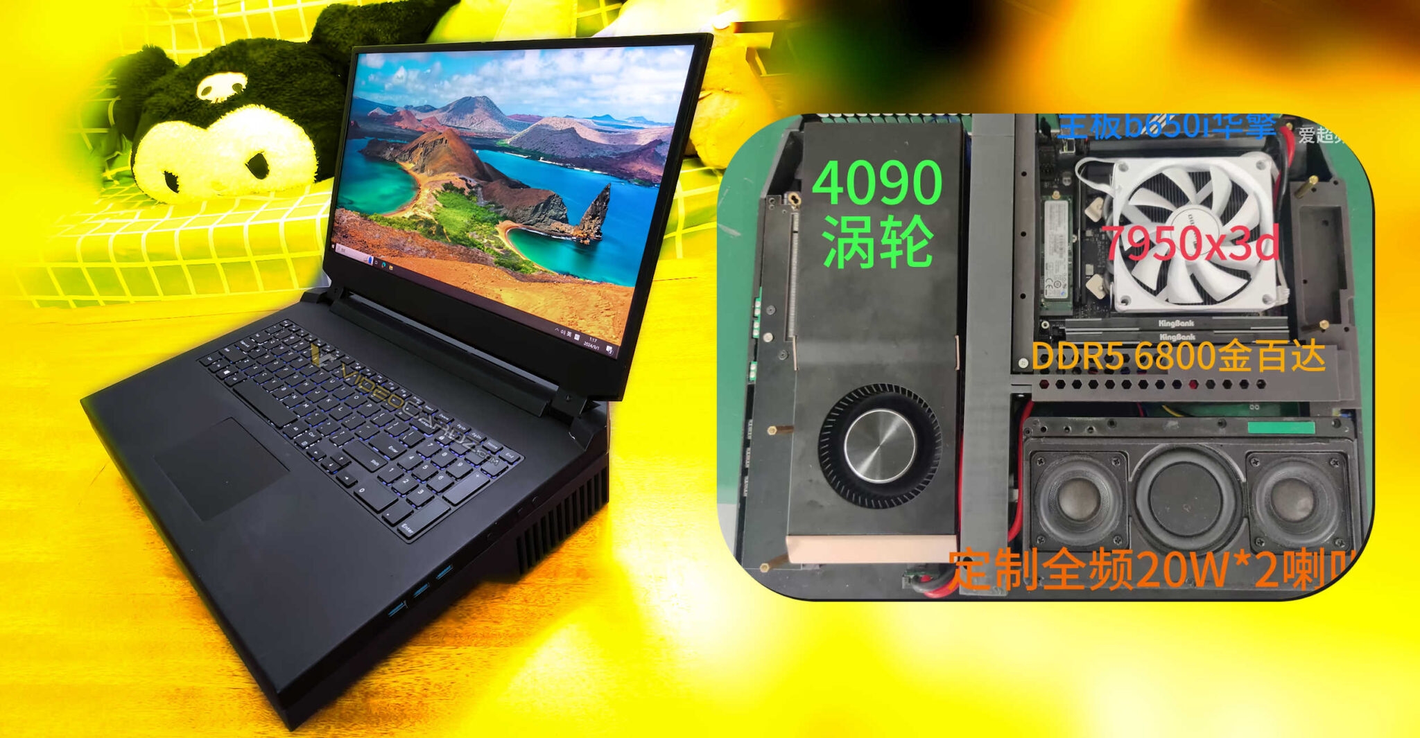 Un modder costruisce un portatile con una RTX 4090 per computer desktop ...