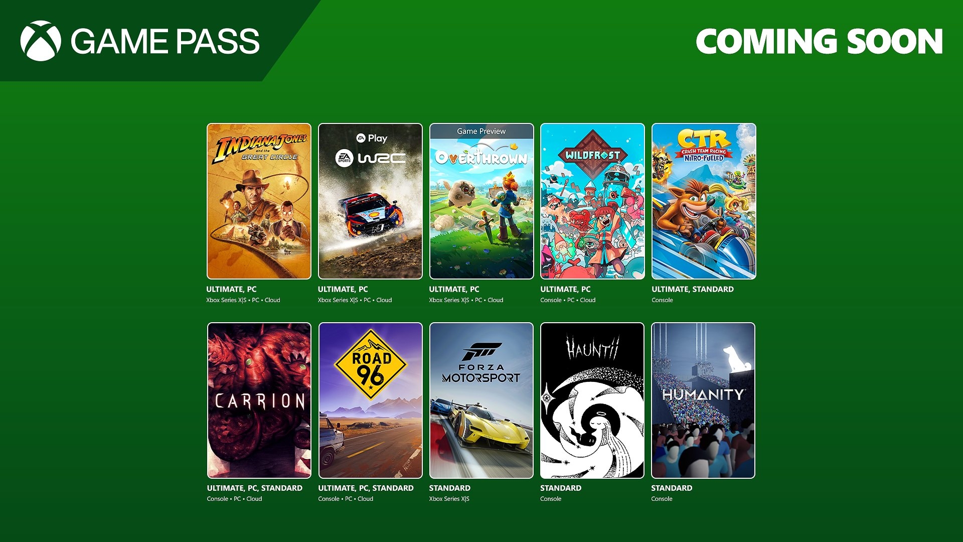 Coming to Xbox Game Pass this December: Indiana Jones, Crash Team ...