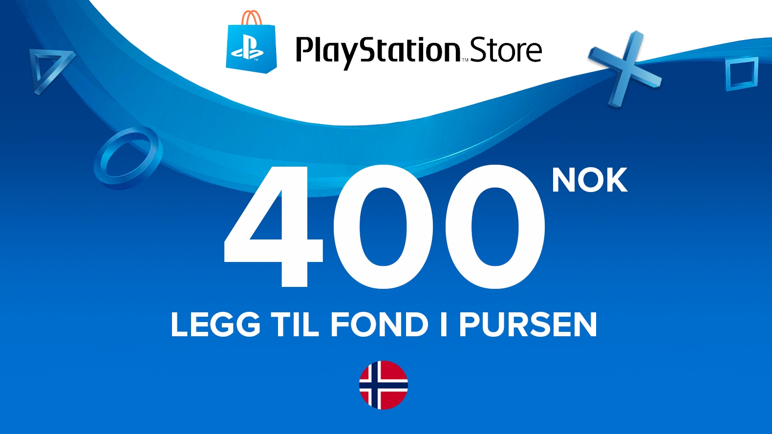 Купути Подарункову карту PlayStation Store 400 NOK PlayStation Store