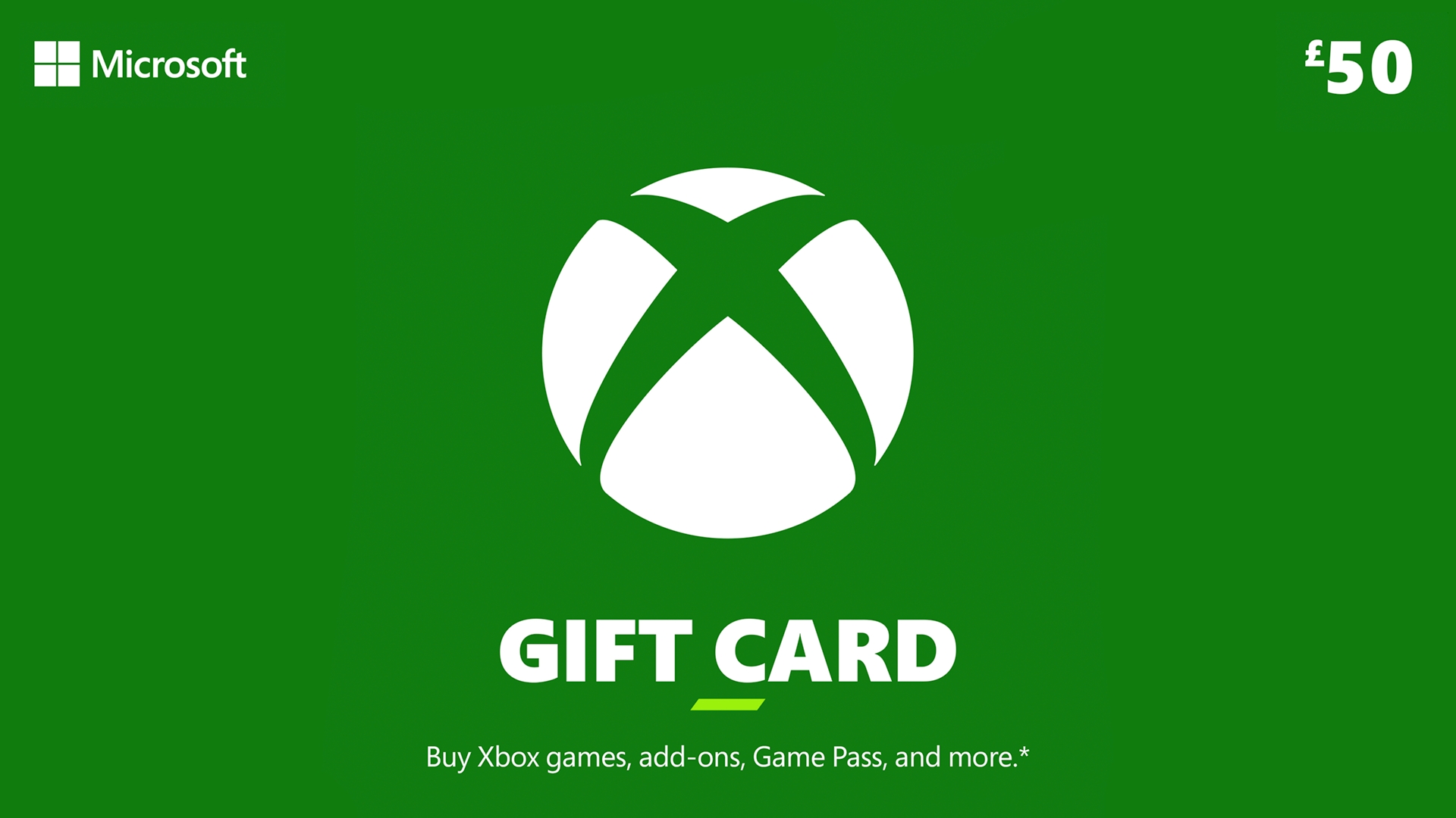 Buy Xbox Gift Card 50£ Microsoft Store