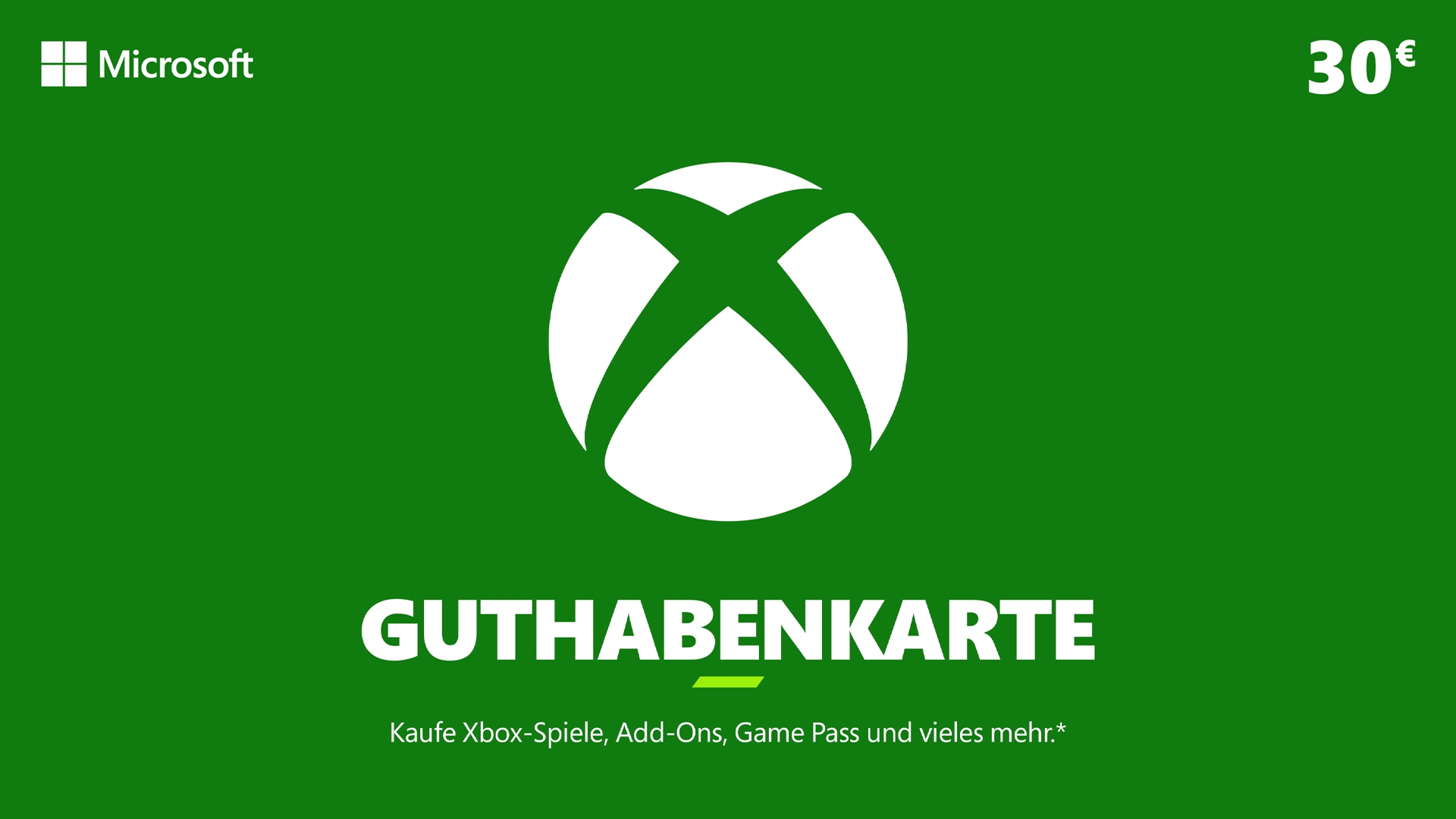 Kaufe Xbox-Geschenkkarte 30€ Microsoft Store