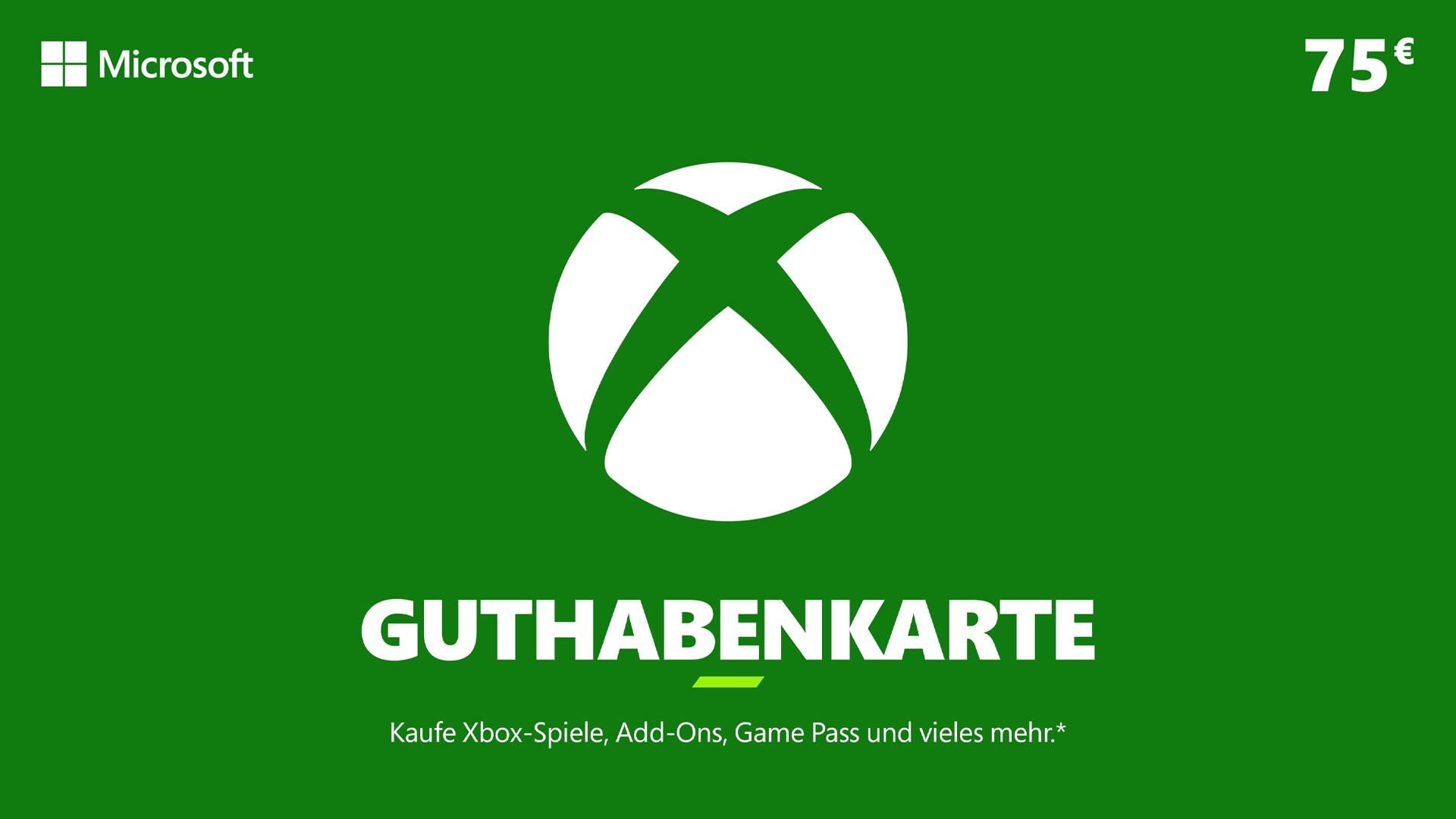 Kaufe Xbox-Geschenkkarte 75€ Microsoft Store