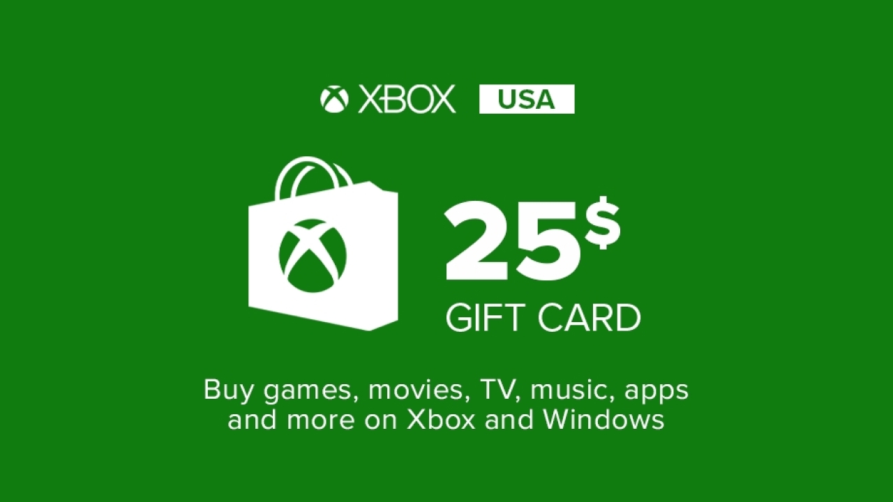 Køb Xbox Gift Card 25$ (Microsoft Store)